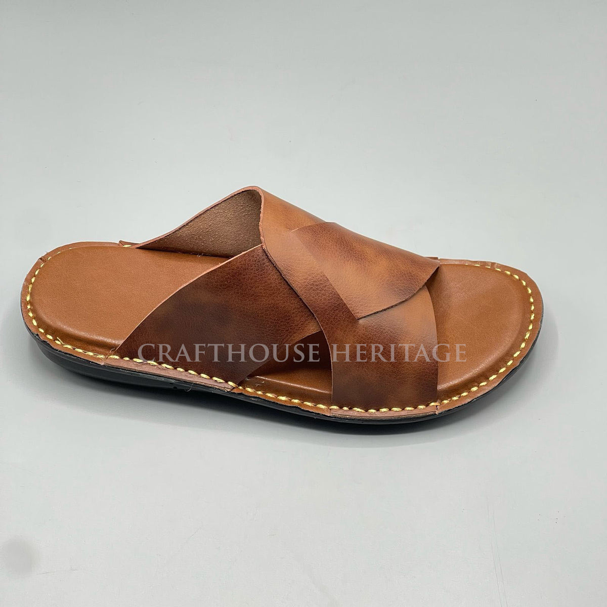 Handmade Double Shade Chappal For Men-Brown – Crafthouse Heritage